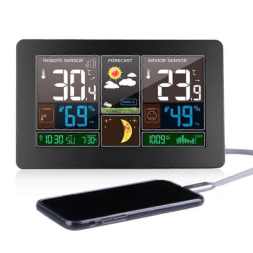 Wireless Weather Station Indoor Outdoor 3-in-1 Weather Thermometer ...