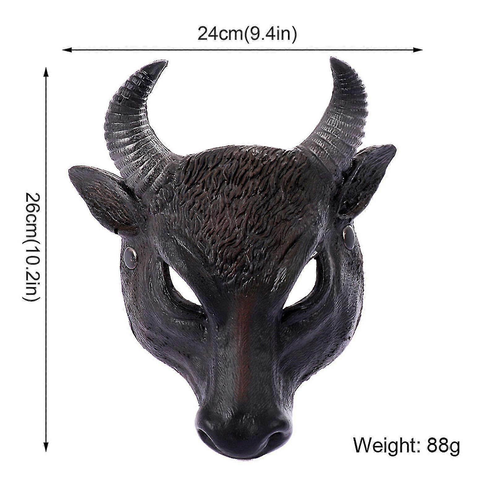 Bull Masks Pu Black Animals Carnival Halloween Party Masque For Men ...