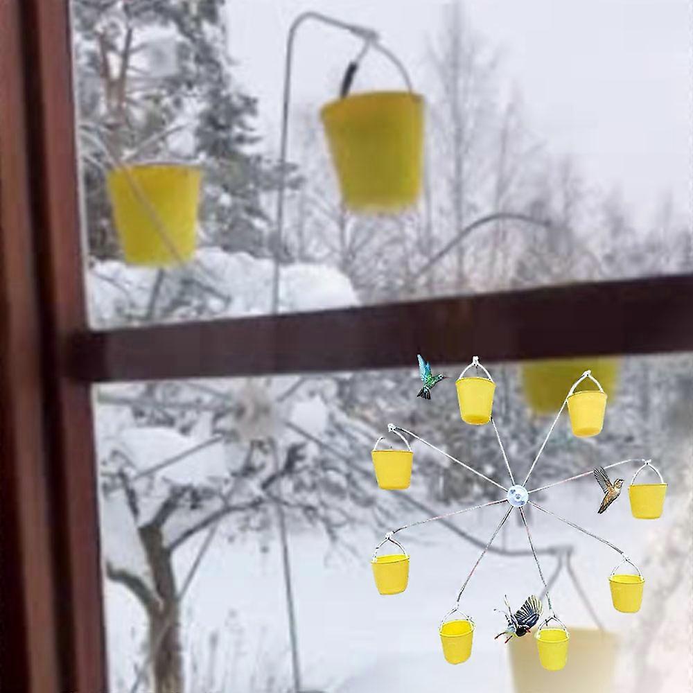 8 Buckets Ferris-Shaped Wheel for Birds Feed Charming Large Capacity ...