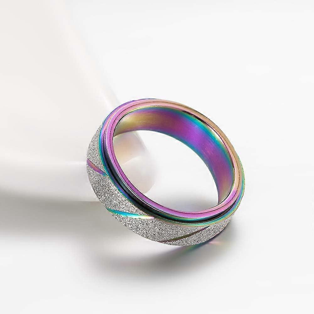 3pcs Stainless Steel Fidget Spinner Ring For Women Men Wedding Band ...