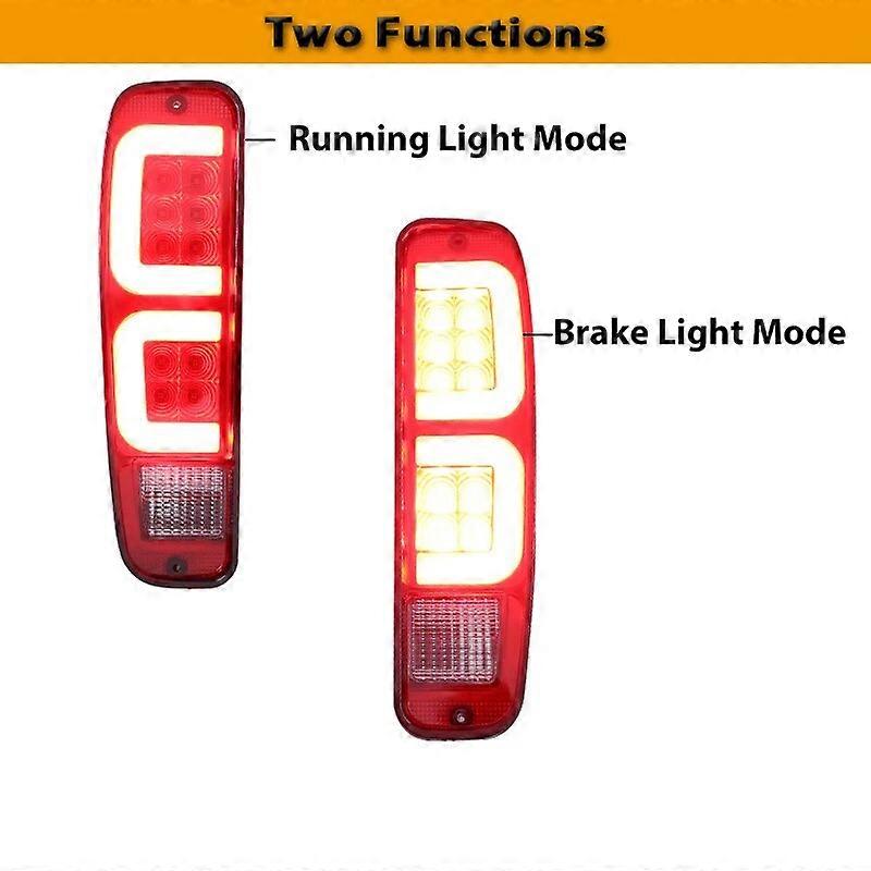 2pc Taillight Style LED Assemblies For Ford Bronco E100 E150 E250 E350 F100 F150 F250 F350 Truck ...