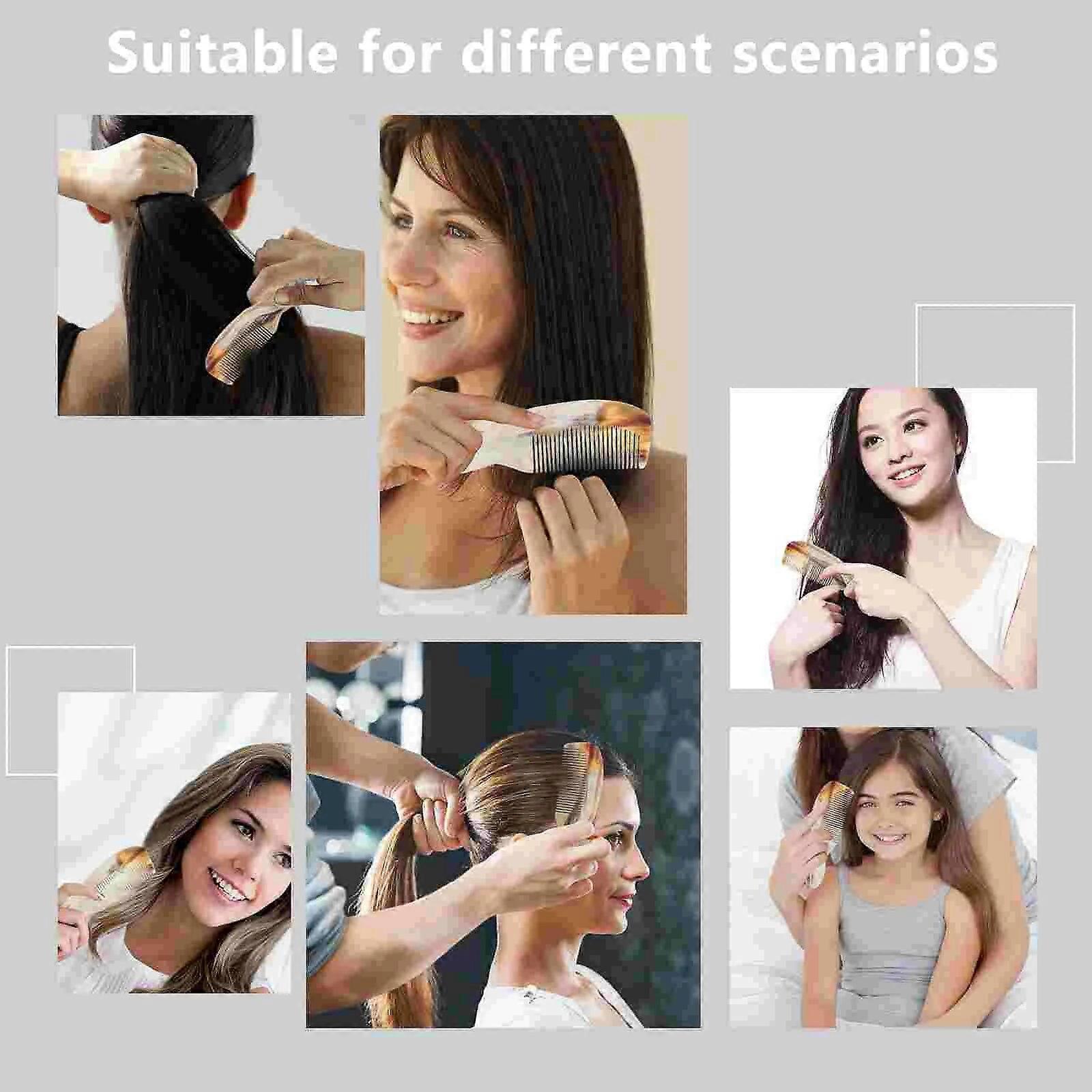 Comb Horn Hair Beard Ox Tooth Combs Natural Pocket Bone Women Scalp ...