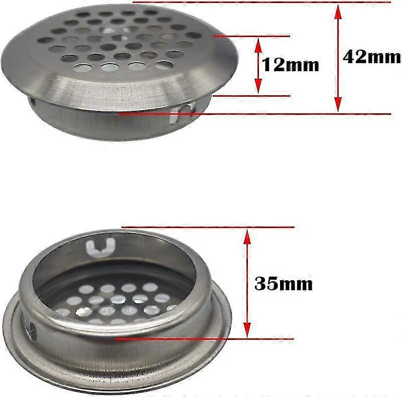 27 Pieces 35mm Stainless Steel Ventilation Grille Round Mesh Breathing ...