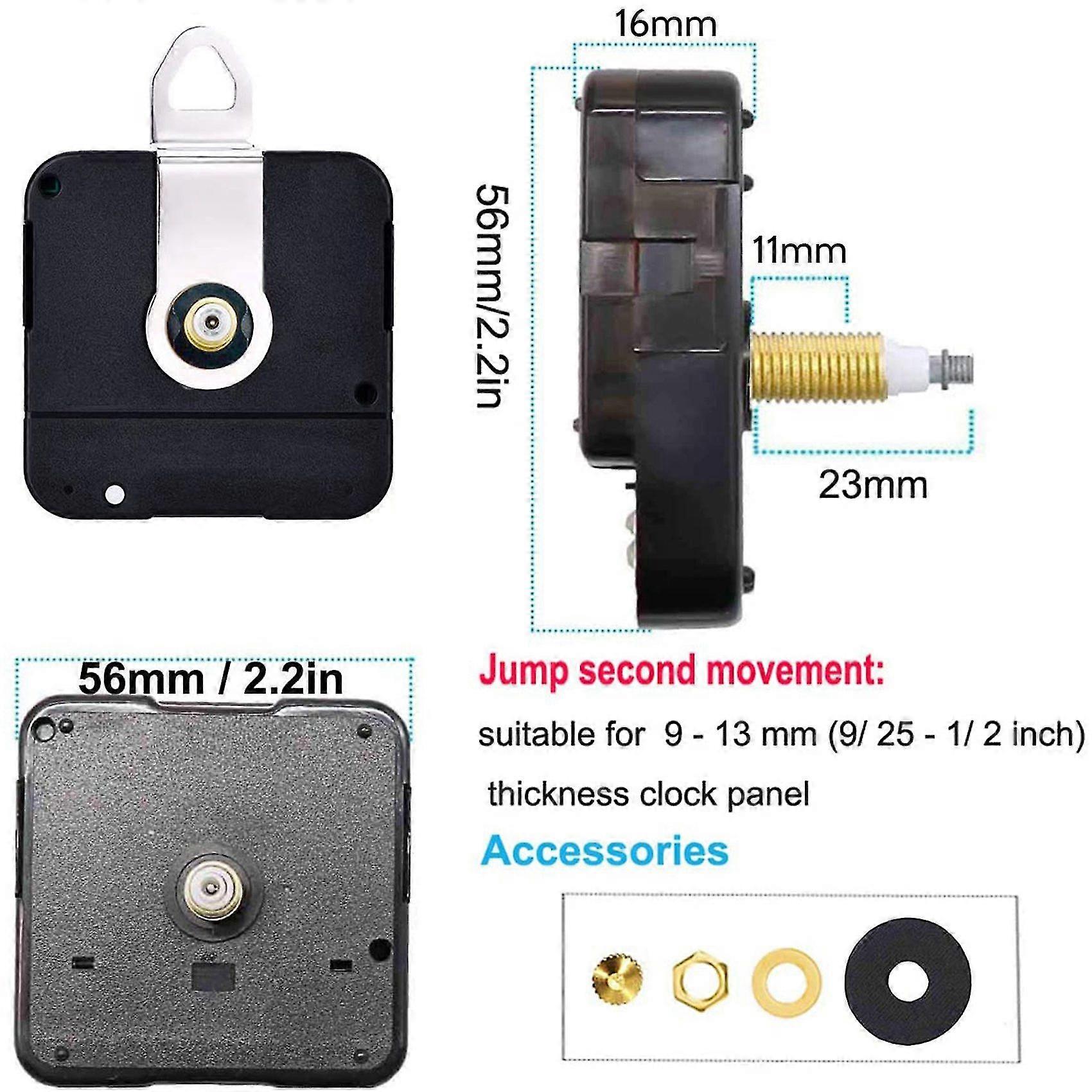 High Torque Clock Movement Mechanism Large Wall Quartz Clock Long Hands ...
