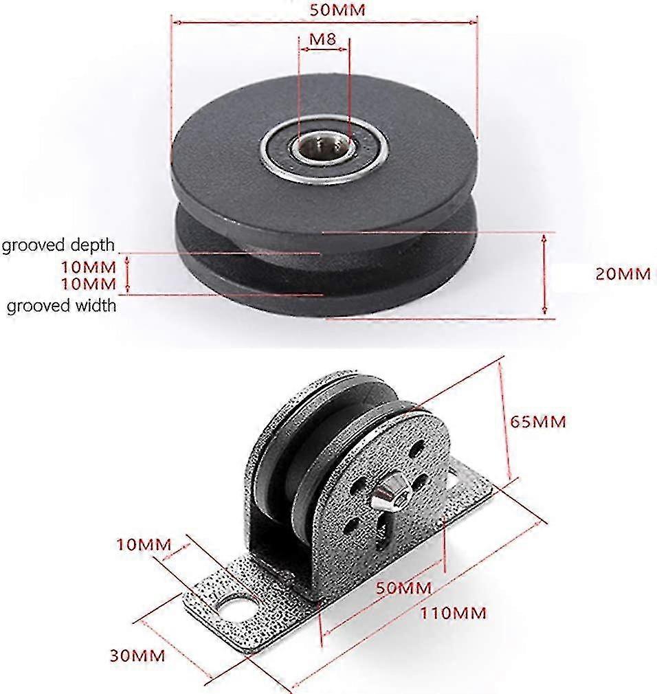Soundproof Pivot Pulleys Guide With Fixed Pulley Fixed Pulley, 300kg ...