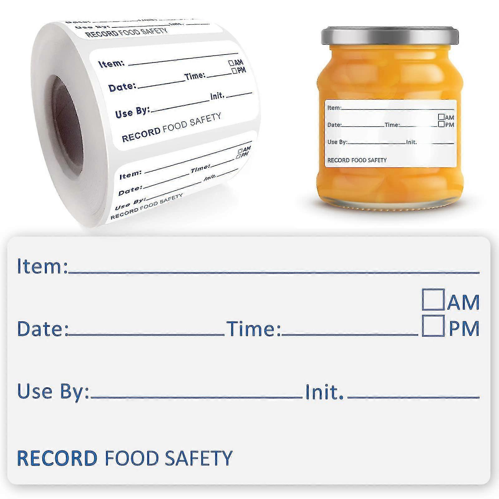 500 Pcs Food Storage Label On Roll Self-adhesive Food Sticker Labels ...