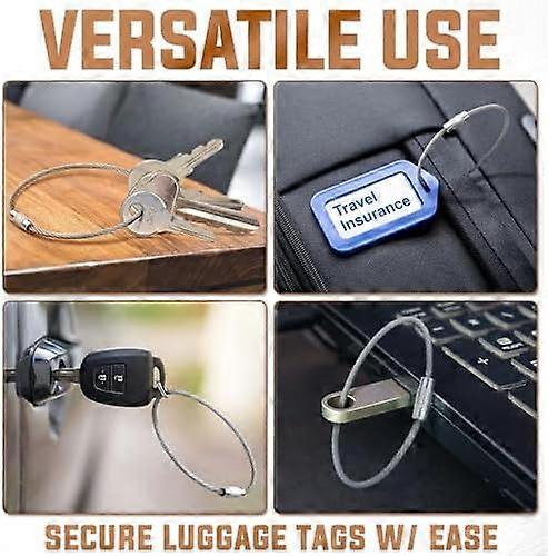 Wire Keychain Cable (5 Pack, 15cm) - Stainless Steel Keychain Cable ...