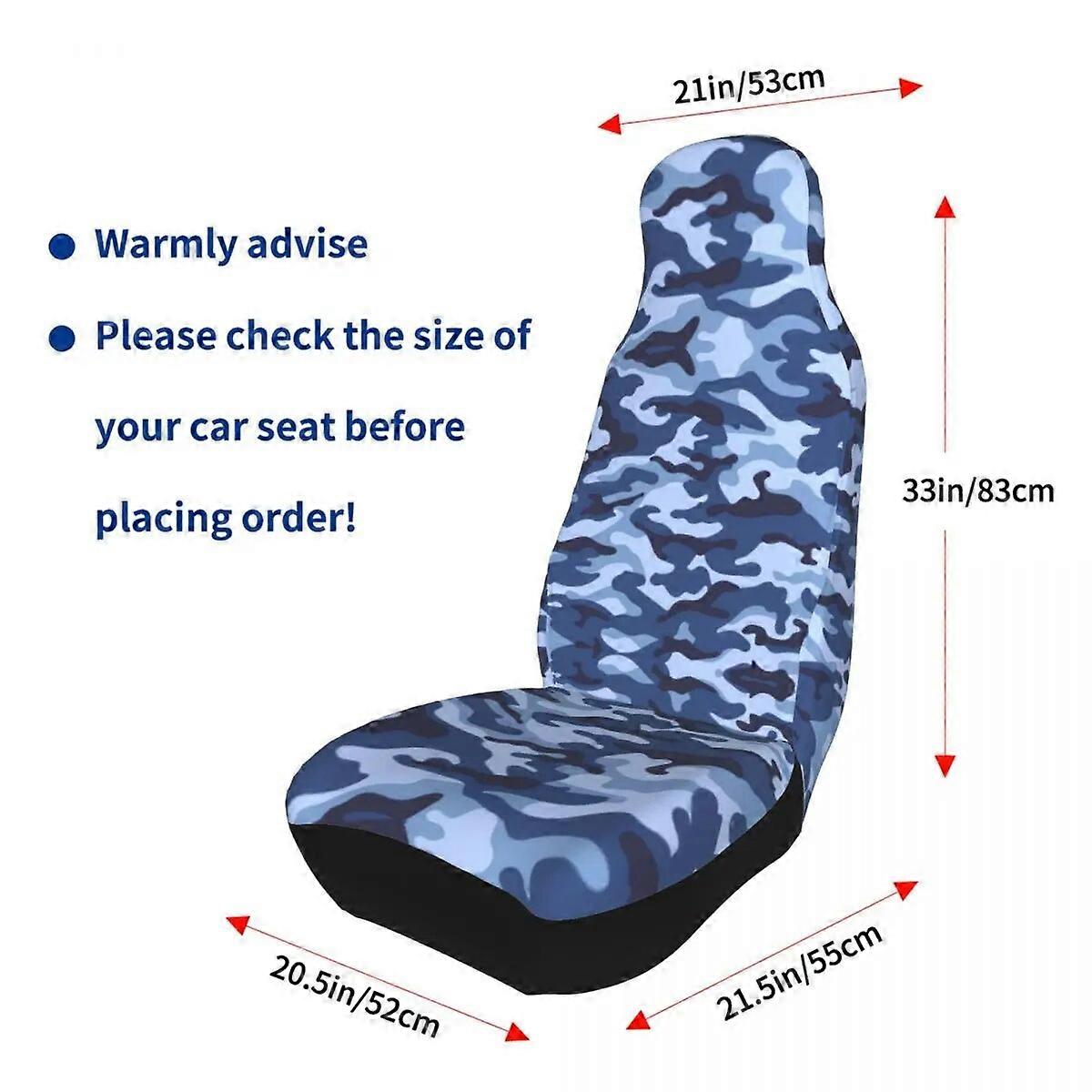 Blue Navy Camo Car Seat Covers Universal Fit for Any Car Truck Van RV ...