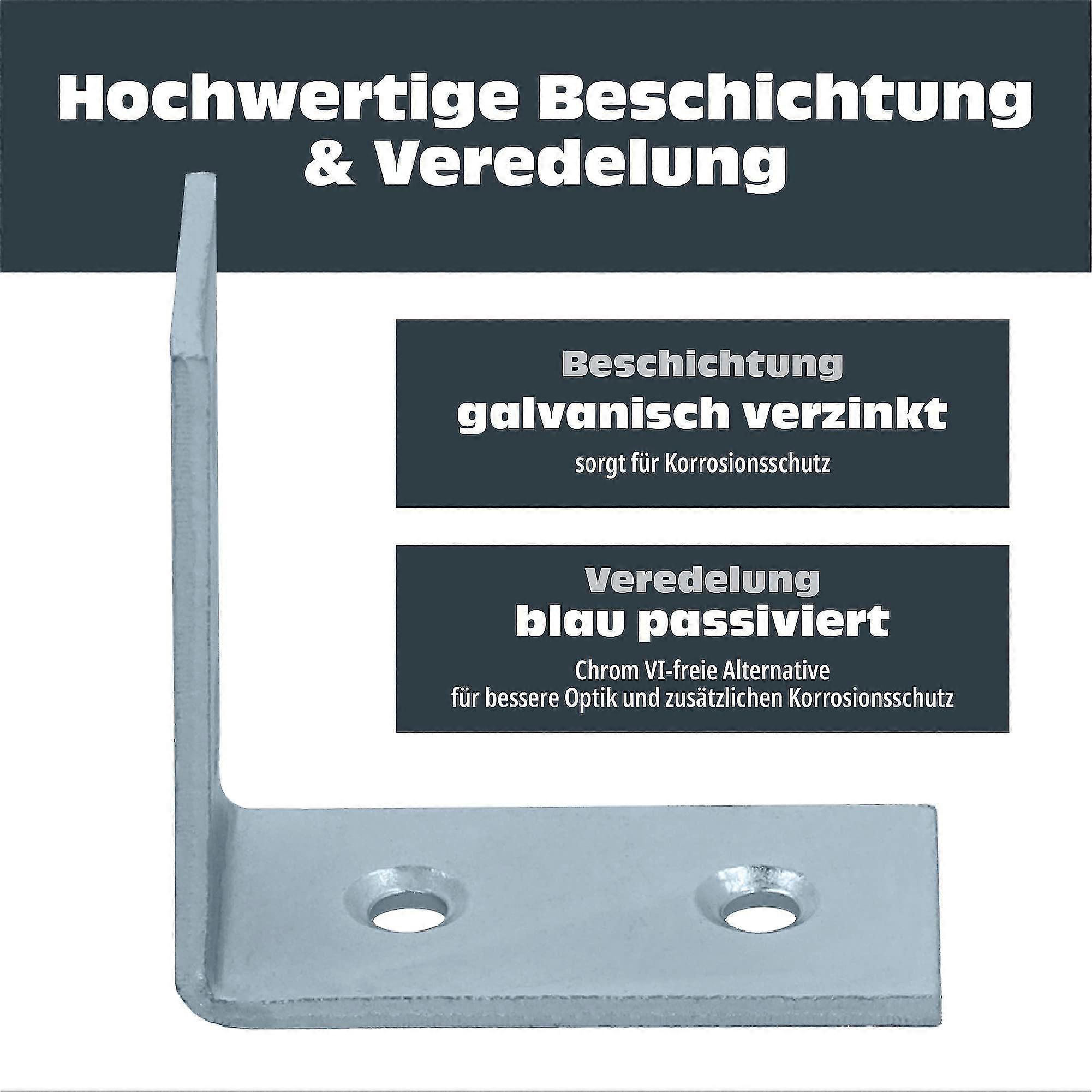 Perforated Plate Bracket 40 X 40 X 20 Mm, Galvanized Passivated, Blue ...