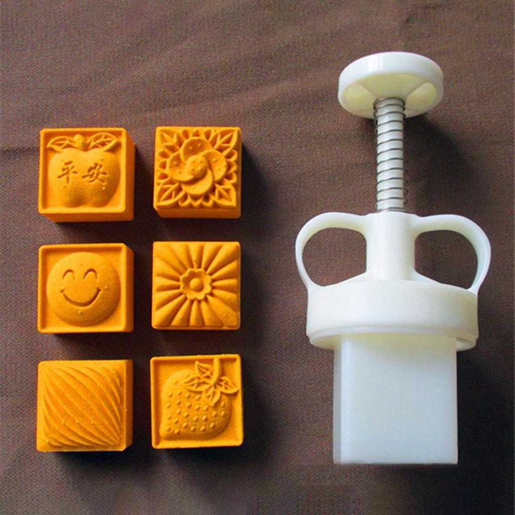 Plastic Mooncake Mold 30g Square Strawberry Stamp Cookie Cutter Mould ...