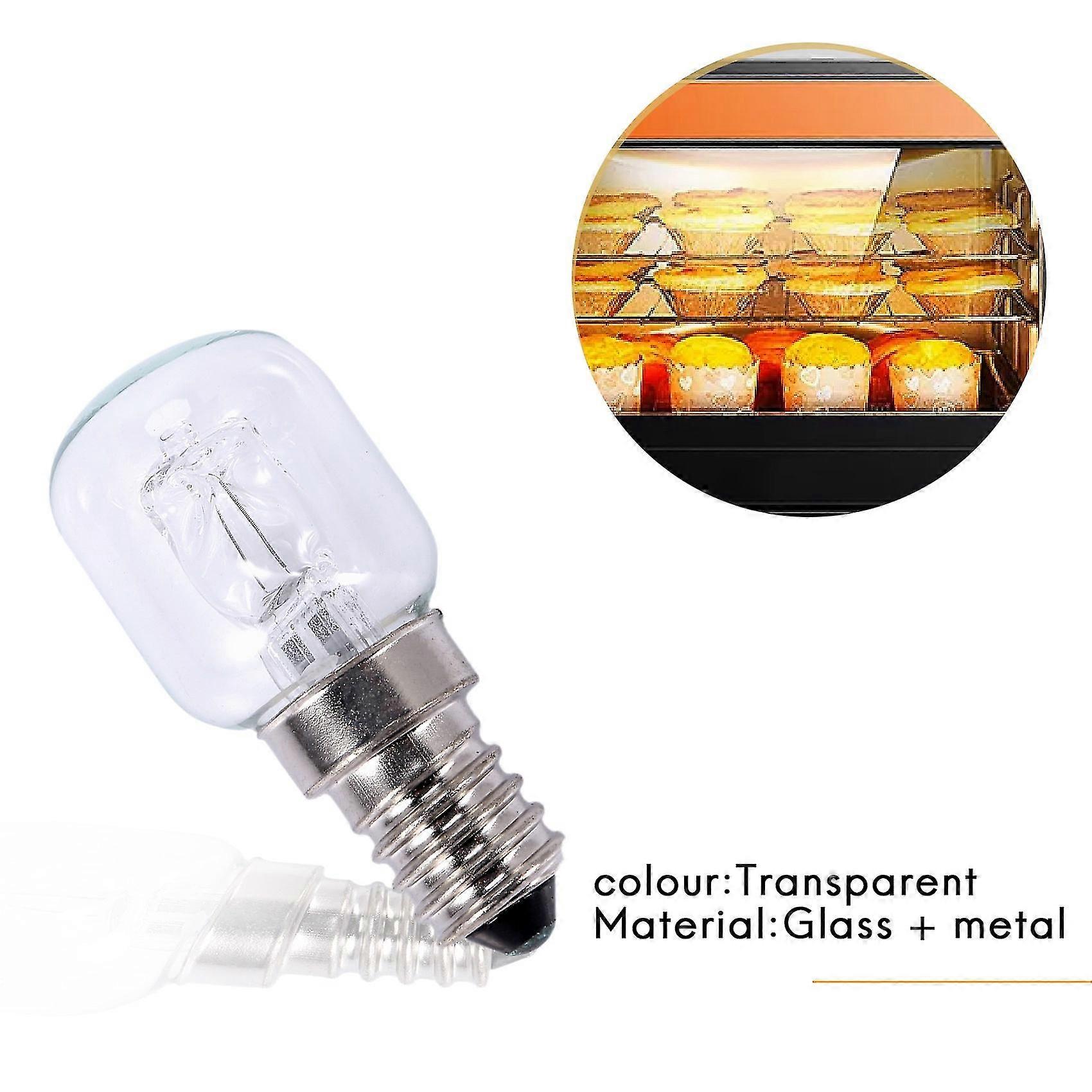 E14 High Temperature Bulb 500 Degrees 25W Halogen Bubble Oven Bulb E14 ...