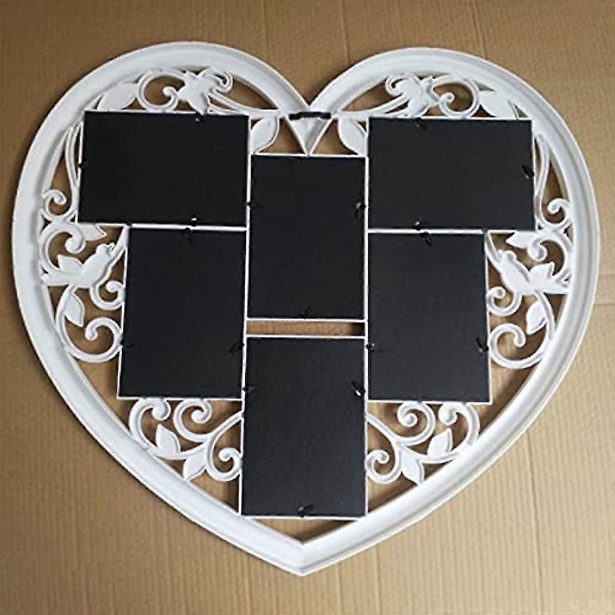 Youyijia Heart Shape Photo Frame 6 Photos 3d Large Hanging Heart Shape ...