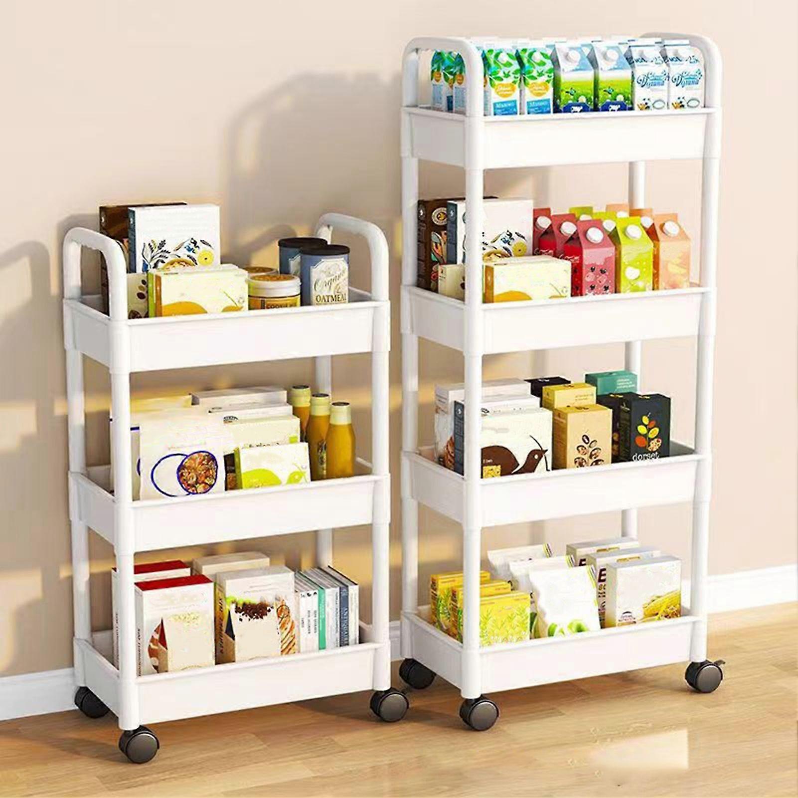 3 Tier Utility Rolling Cart Storage Holder Large Capacity Strong Load ...