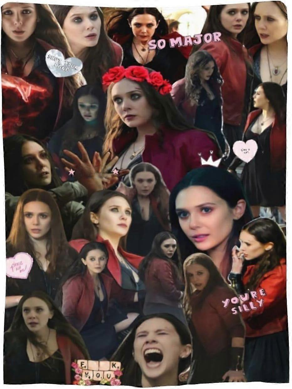 Elizabeth Olsen Soft Warm Flannel Blanket Perfect for Living Room, Bedroom, Picnic, Beach, Yoga ...