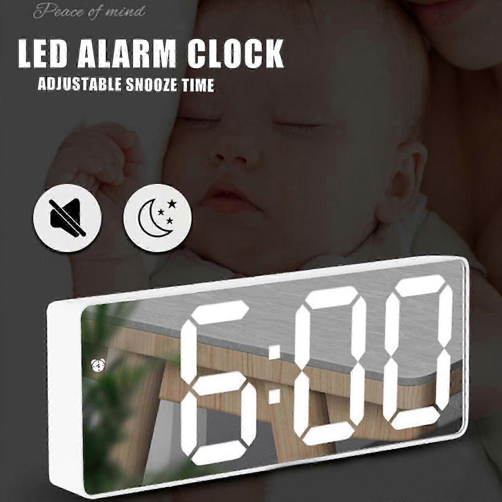 Led Electronic Alarm Clock With Dual Power Supply And Voice Control ...