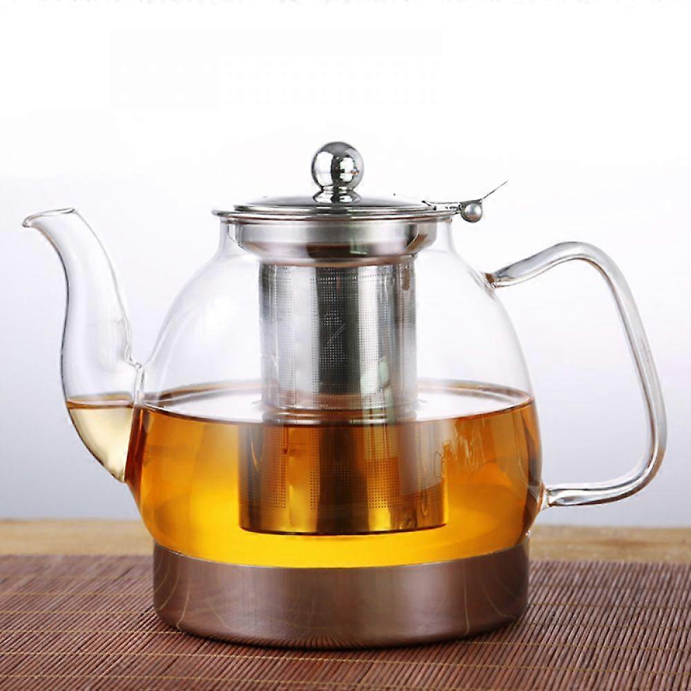 Induction cooker glass teapot, stovetop teapot clear glass flower ...