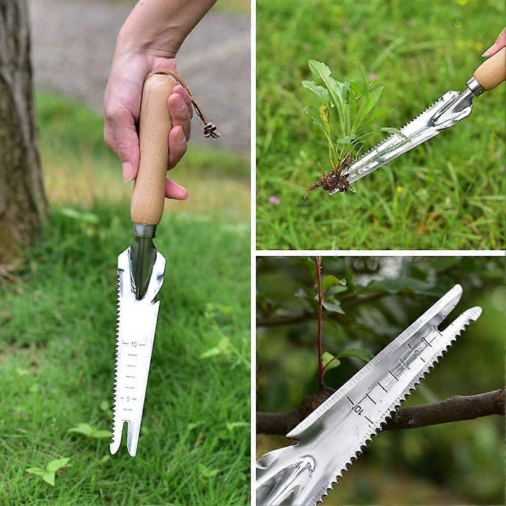 Garden Weeding Tools Multifunctional Manual Weeder Wooden Handle Weed ...