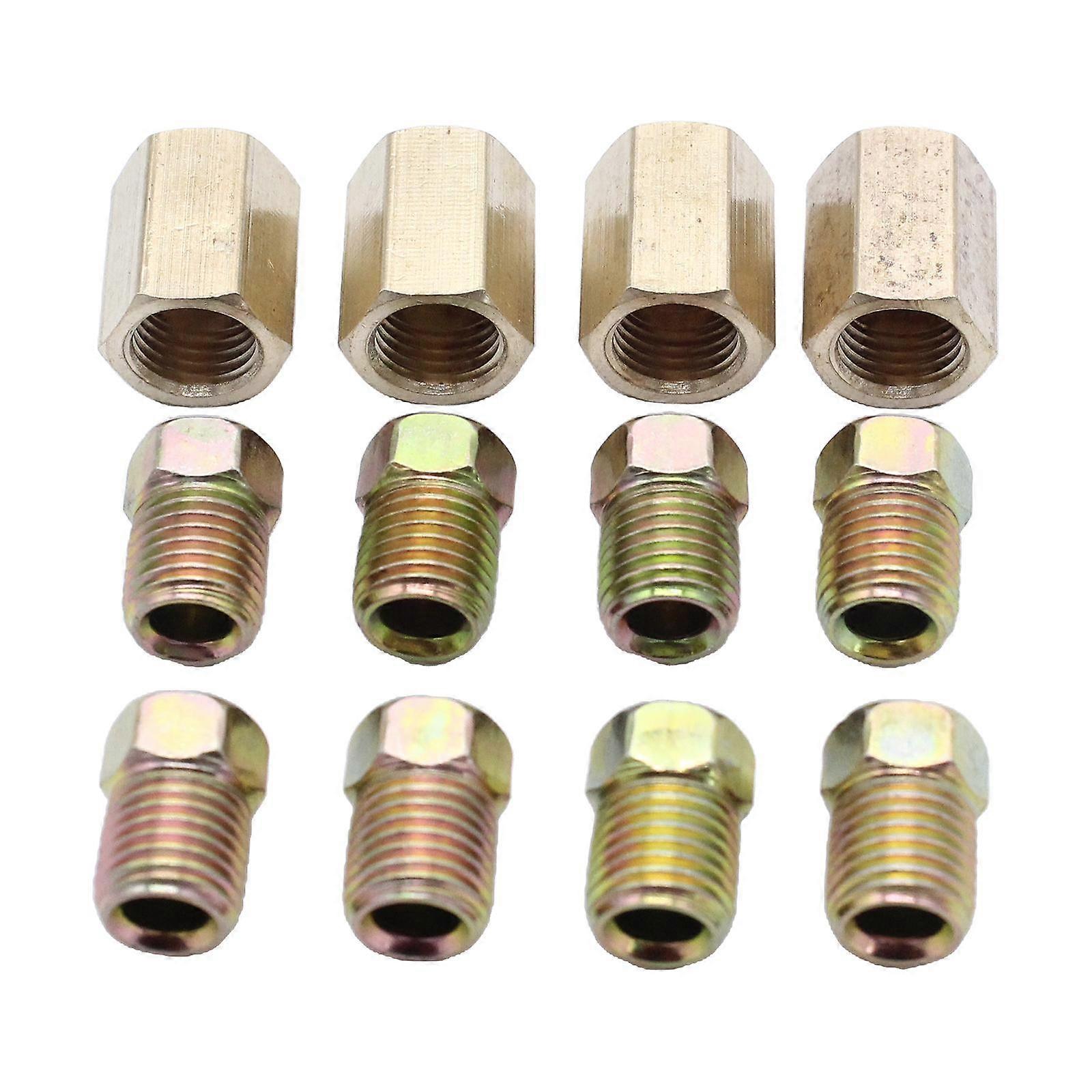 12x 3/8 inch-24 Threads Brake Line Fittings Assortment for 3/16" Tube ...