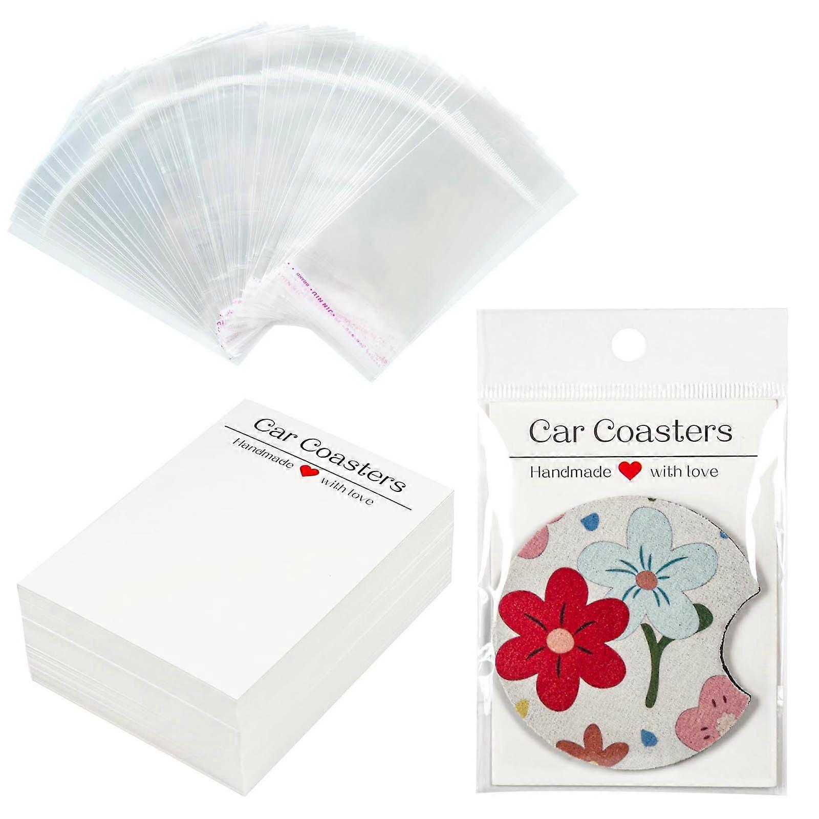 100 Pcs Car Coaster Packaging For Selling Sublimation Car Coasters ...