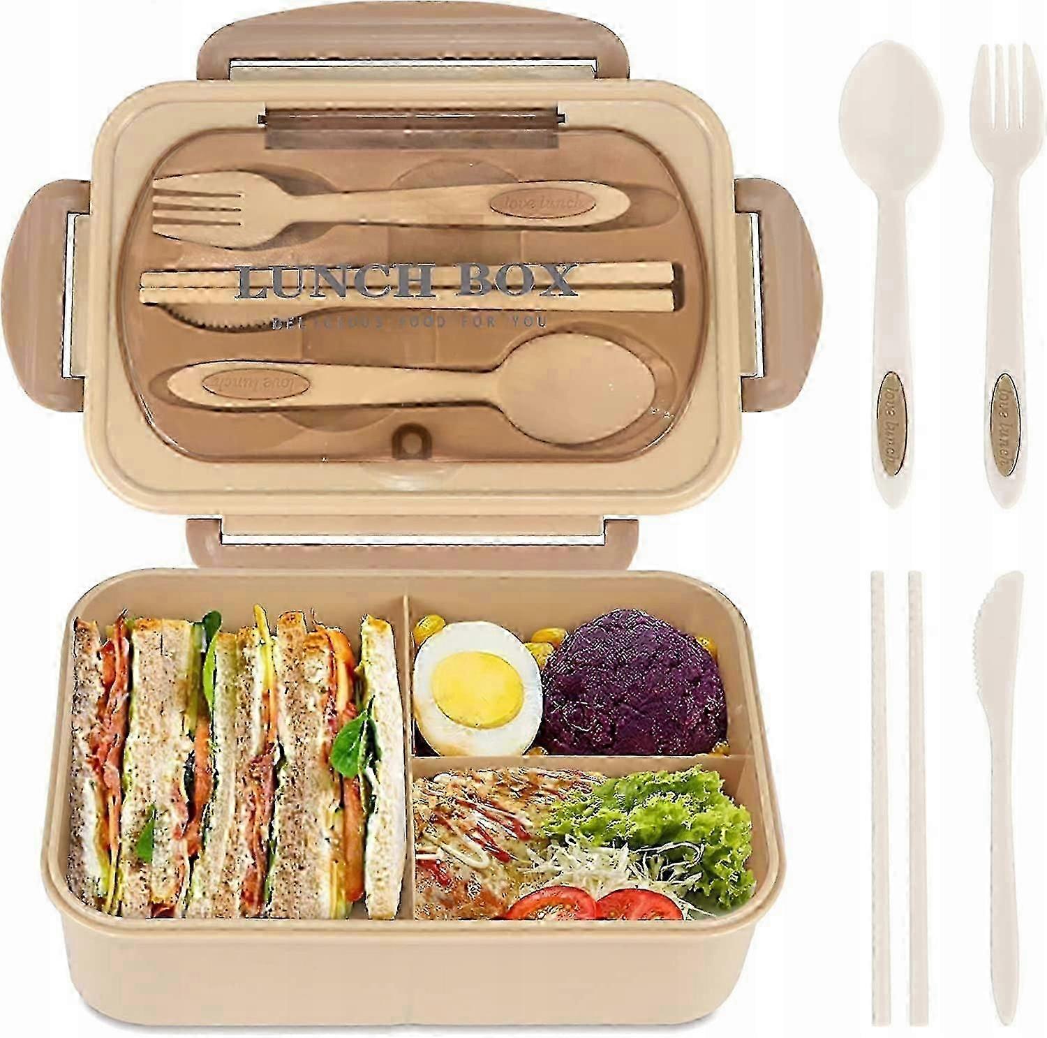 Lunchbox With Compartments Large Breakfast Container | Fruugo UK