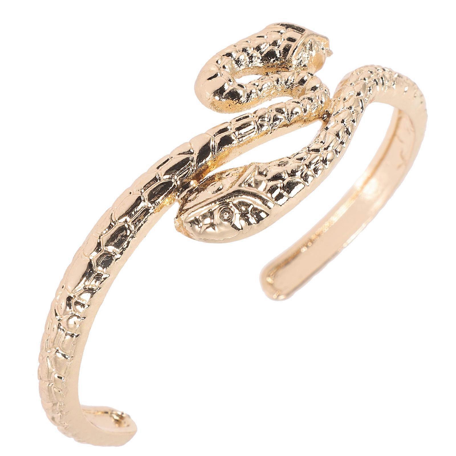 Snake Accessory For Women Bangle Bracelet Stylish Cuff Jewelry Golden 7X5.5CM Comfortable Wear ...