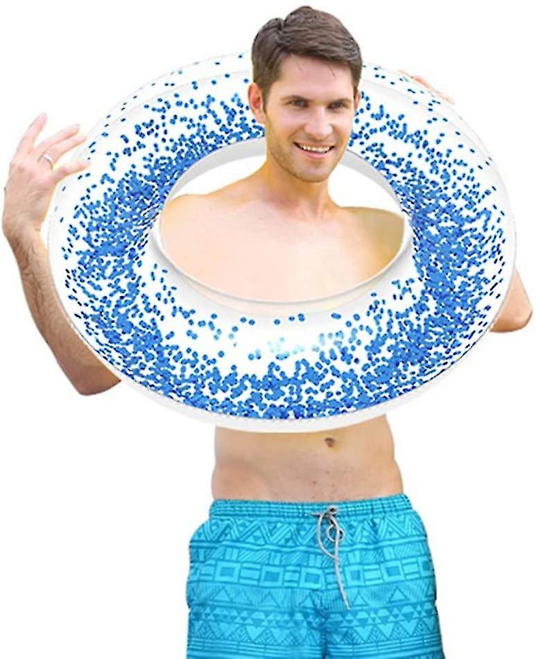 Simring, Uppblåsbar Pool Float , Clear Float Tubes, Glitter Simning ...