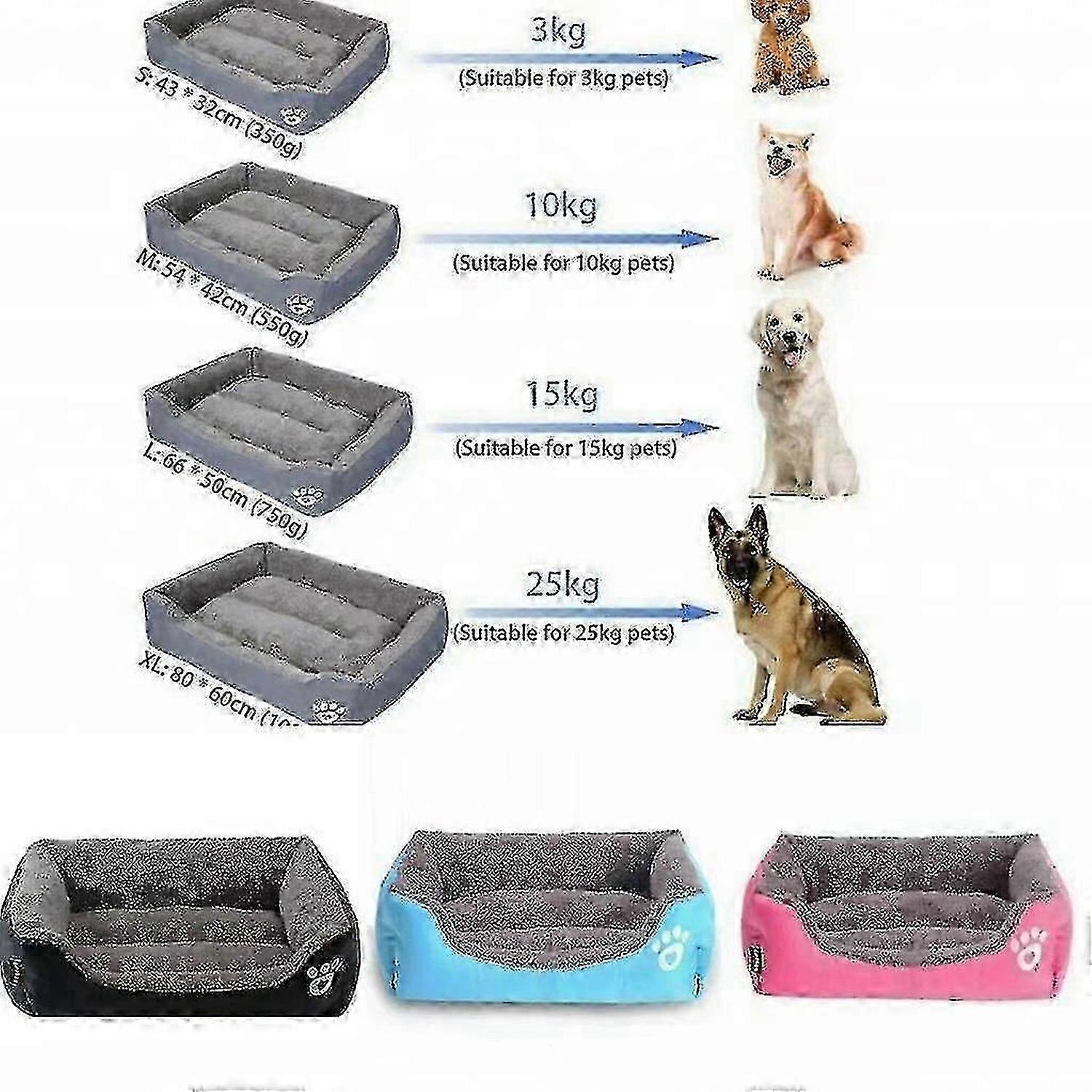 Washable Dog Bed for Large Dogs - Orthopedic Soft Warm Kennel with ...