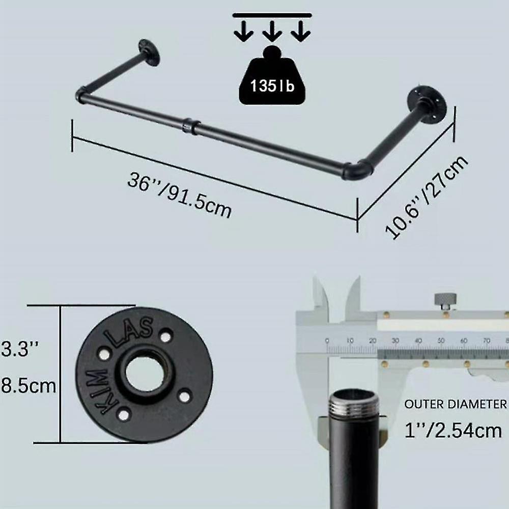 Wall Mounted Clothes Rail, Detachable Clothes Rack Industrial Design ...