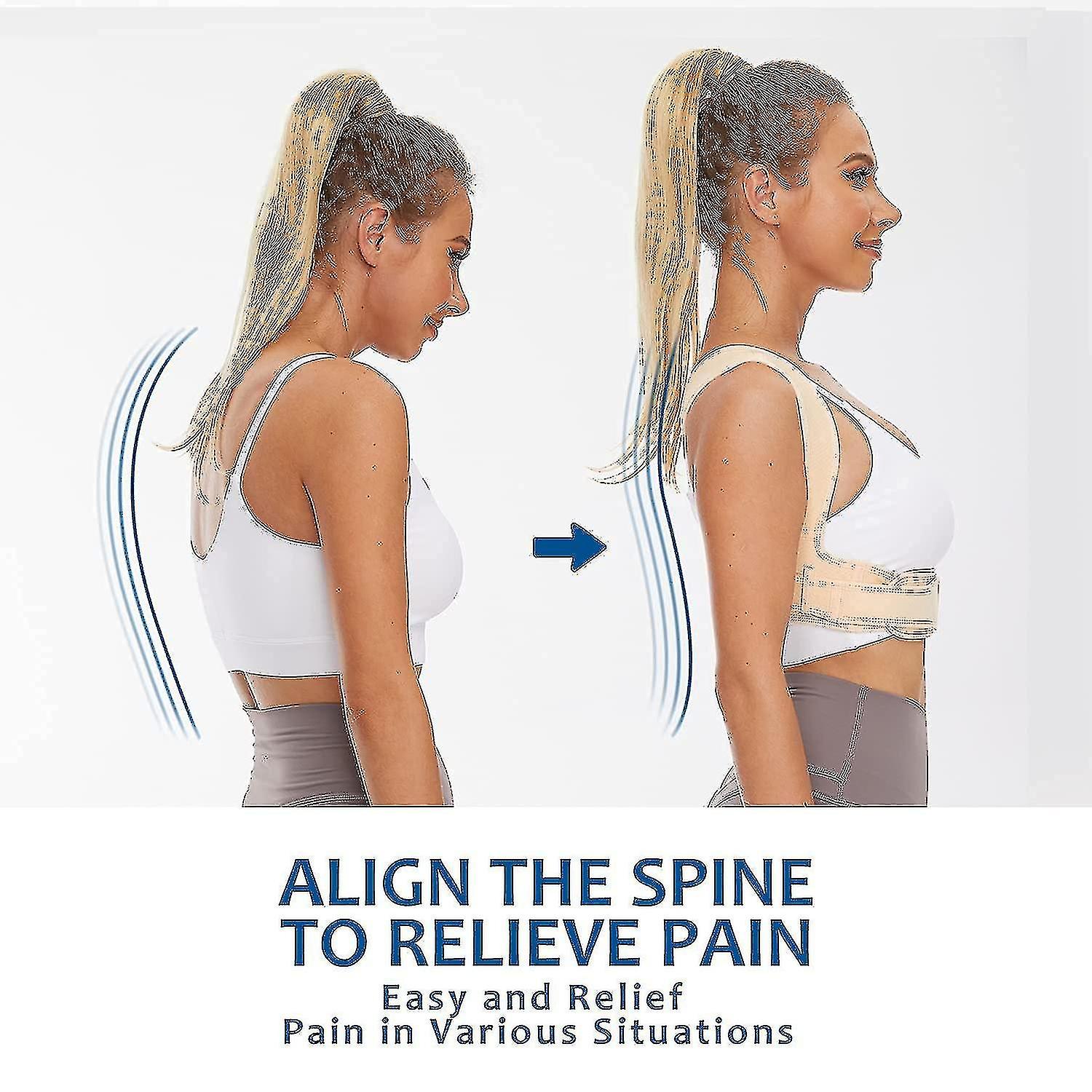 Vicorrect Posture Corrector For Women And Men, Adjustable Upper Back ...