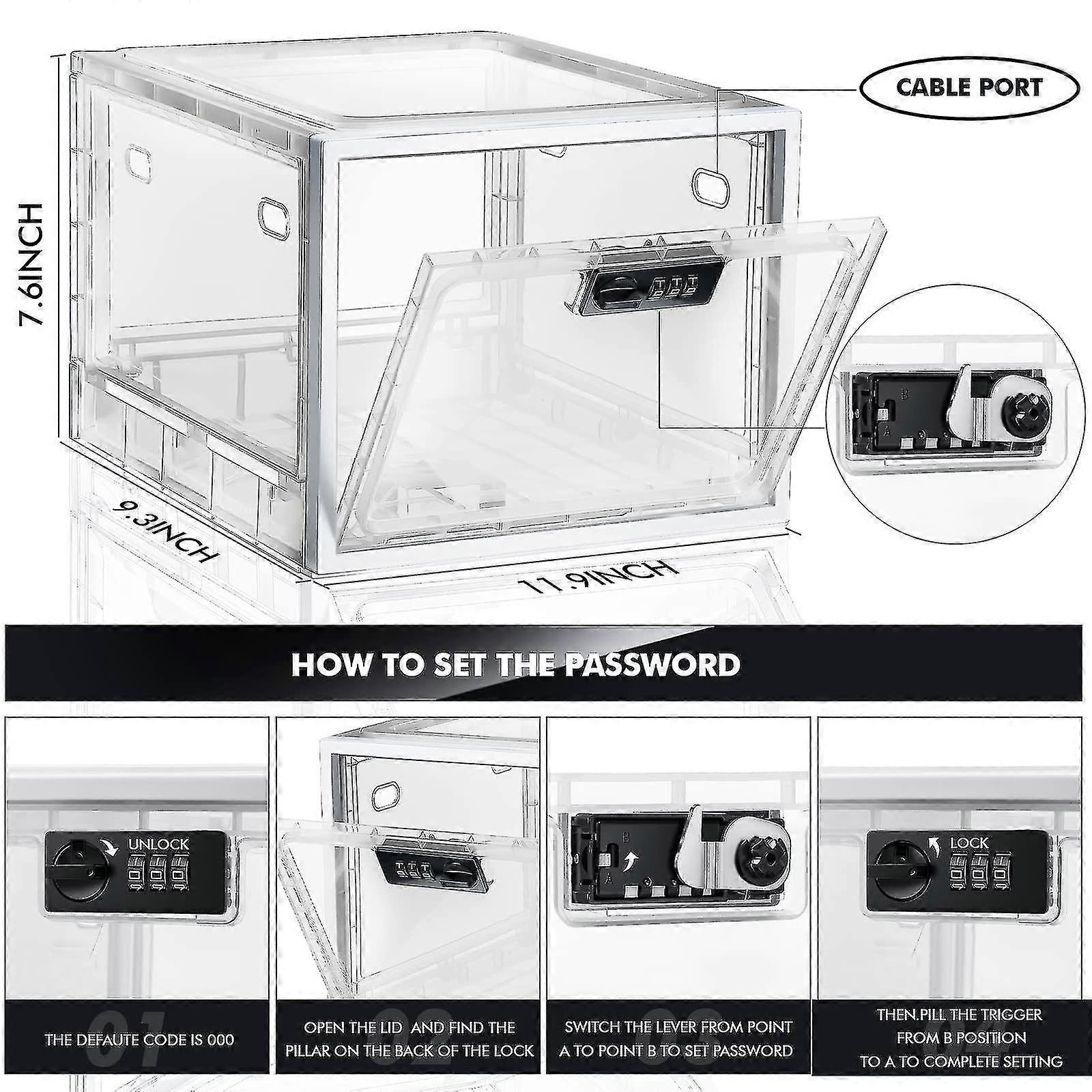Lockable Box, Lockable Storage Box With Lock , Medicine Lock Box For ...