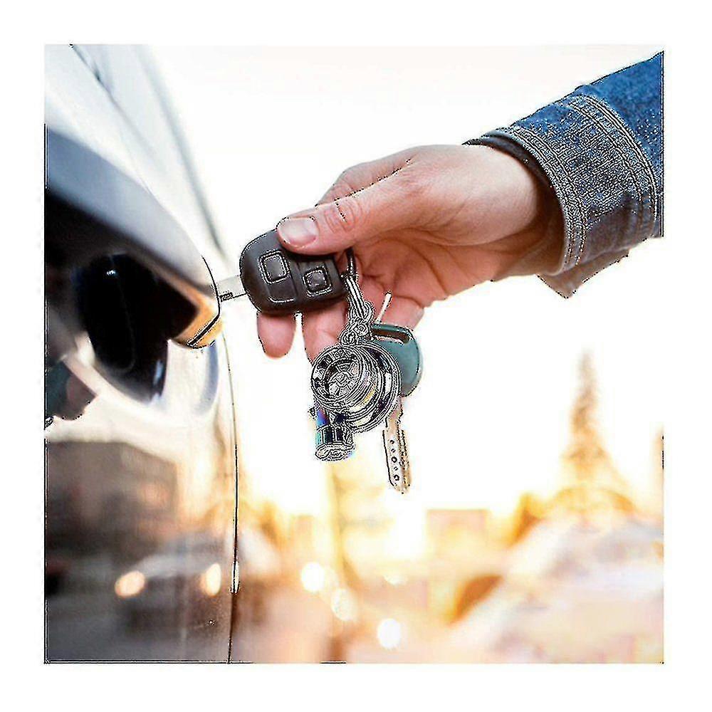 Car Metal Keychain Sound Turbo Key Plain Bearing Spinning Model Turbine ...