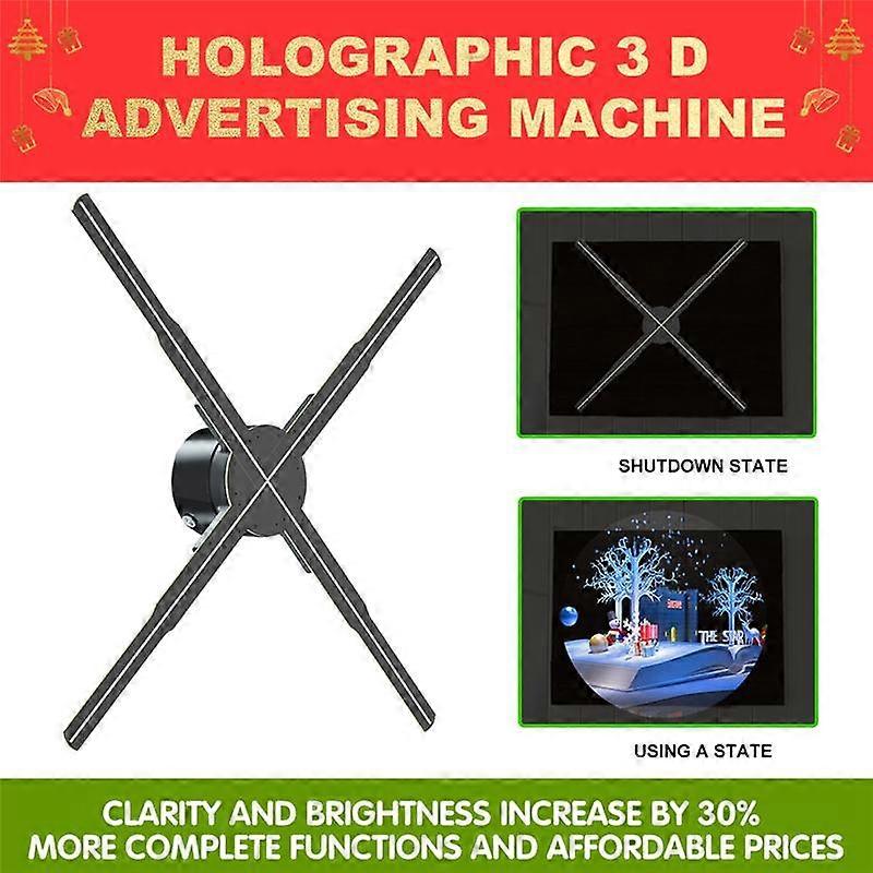 3D Hologram Projector Wifi App Control Led Display Sign Logo Hologram Fan Wall Mounted ...