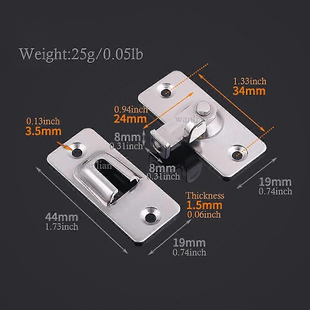 90 Degree Door Clasp Lock Shift Door Lock Button Push Pull Button Door ...