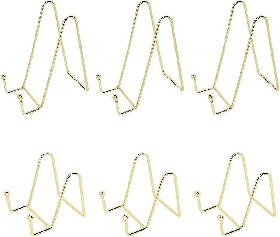 6 Pack Gold Easel Display Stands Stainless Steel Plate Stands for ...