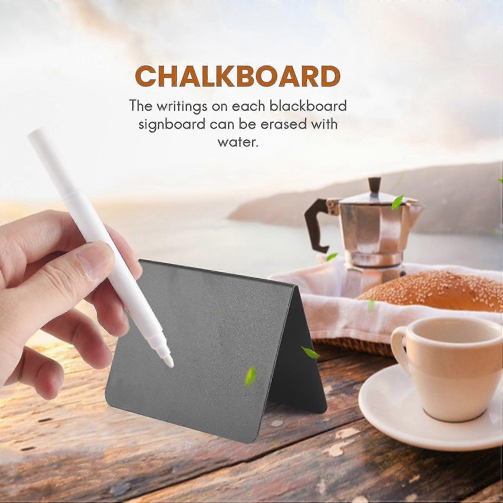 20 Pieces Mini Chalkboard Signs A-shaped Chalkboard Tables Buffet Tags ...