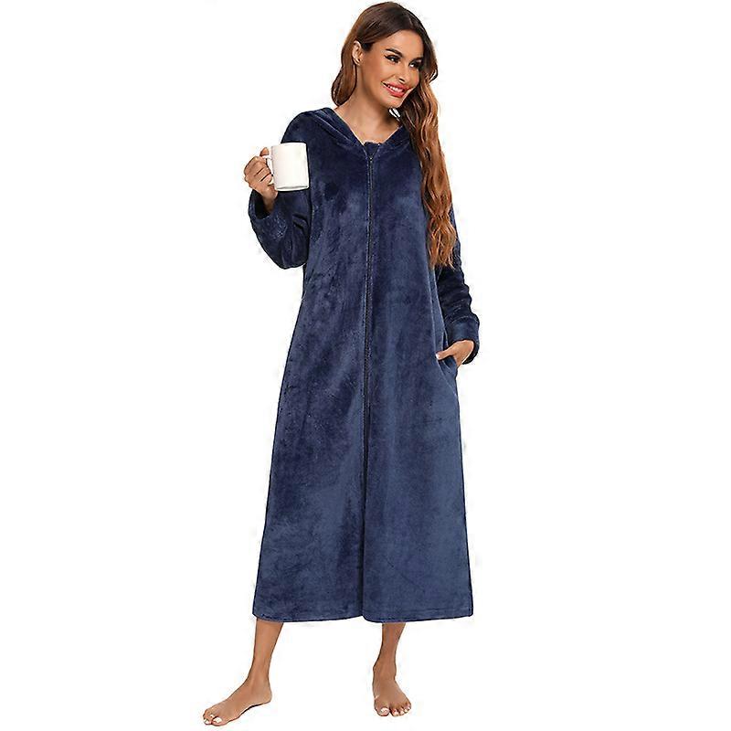 Loose Fleece Women's Dressing Gown Robe Warm House Robes | Fruugo UK