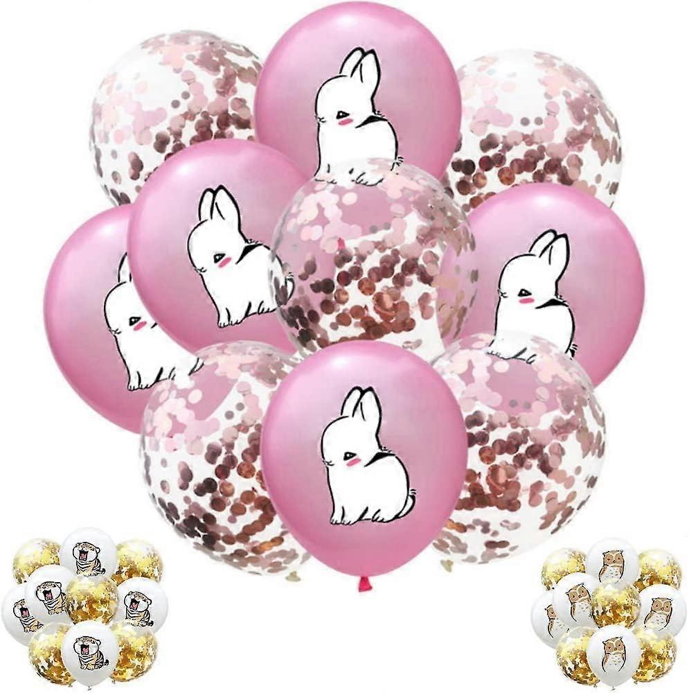 Bunny Balloons Confetti Set - Bunny Party Decorations, Bunny Birthday ...