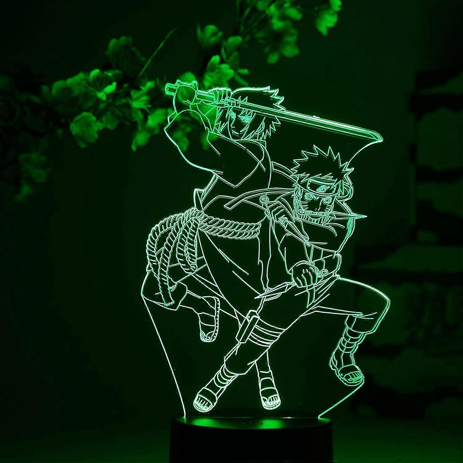 SBSG Naruto & Sasuke Otaku Lamp Naruto Shippuden Anime Lamp Figure ...