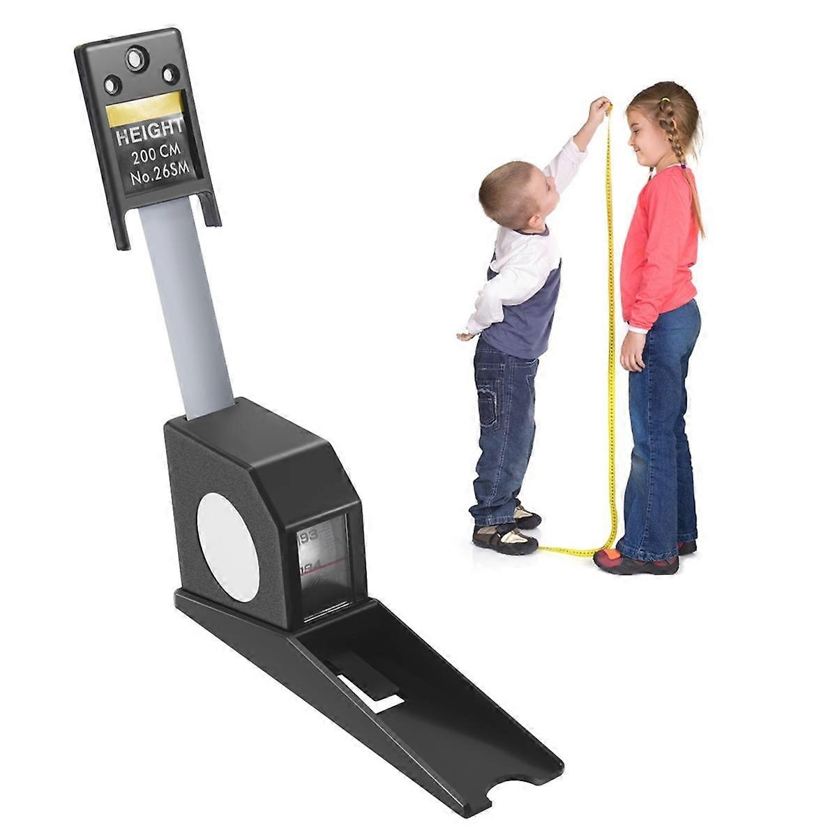 200Cm Stadiometer Black Wall Mounted Height Meter Growth Ruler Cm ...