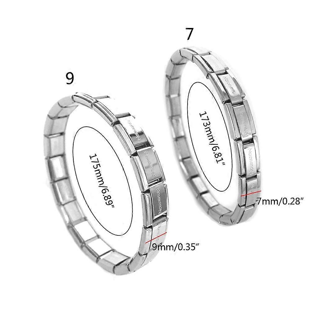 Italian Bracelet for Women Wrist Punk Style Stainless Steel Modular ...