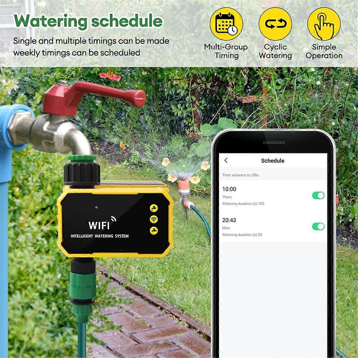 Household WIFI Solar Irrigation Timer Smart APP Control Automatic ...