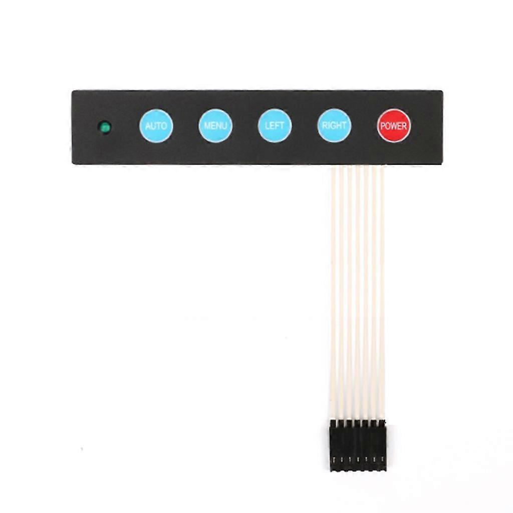 1x5 Matrix Array LED 5 Key Membrane Switch Keypad Keyboard Auto Menu ...