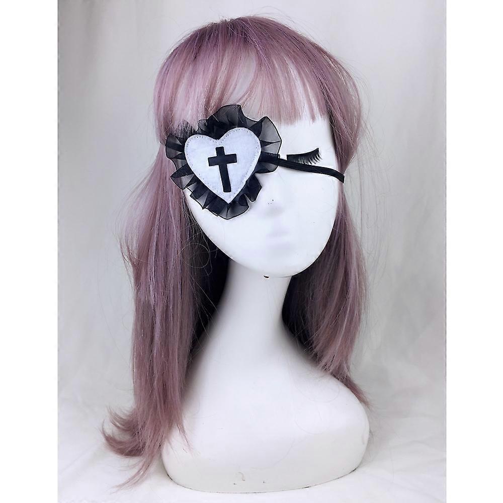 Gothic Lolita Girls Heart Cross Eyepatch Cosplay Eye Patch | Fruugo UK