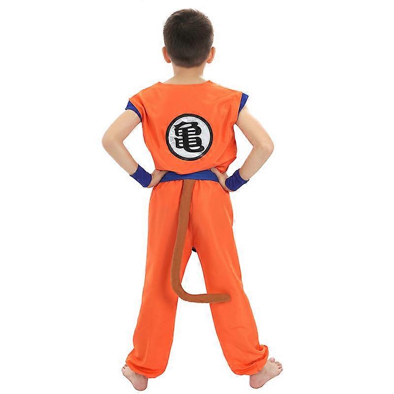 Dragon Ball Costume Son Goku Kids Tail Set Japanese Anime Cosplay ...