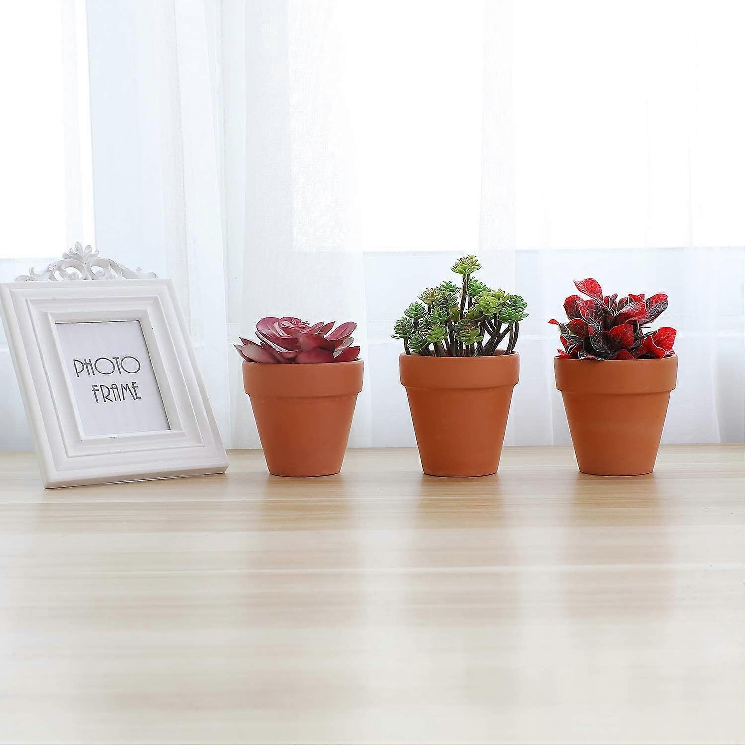 Set of 12 Terracotta Mini Clay Pots - Perfect for Indoor and Outdoor ...