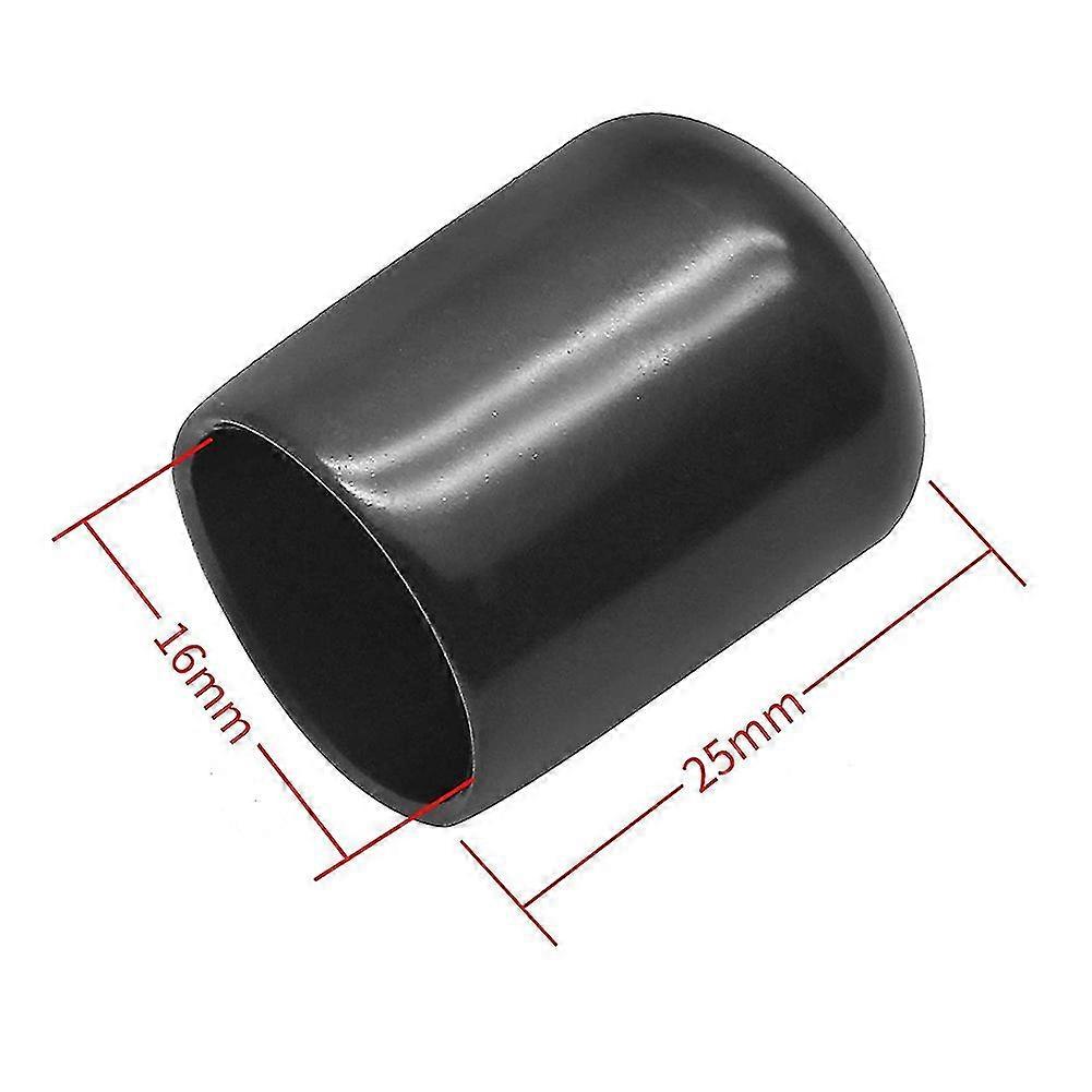 10pcs Rubber End Caps 16mm Id Pvc Round Tube Cap Cover Screw Thread ...