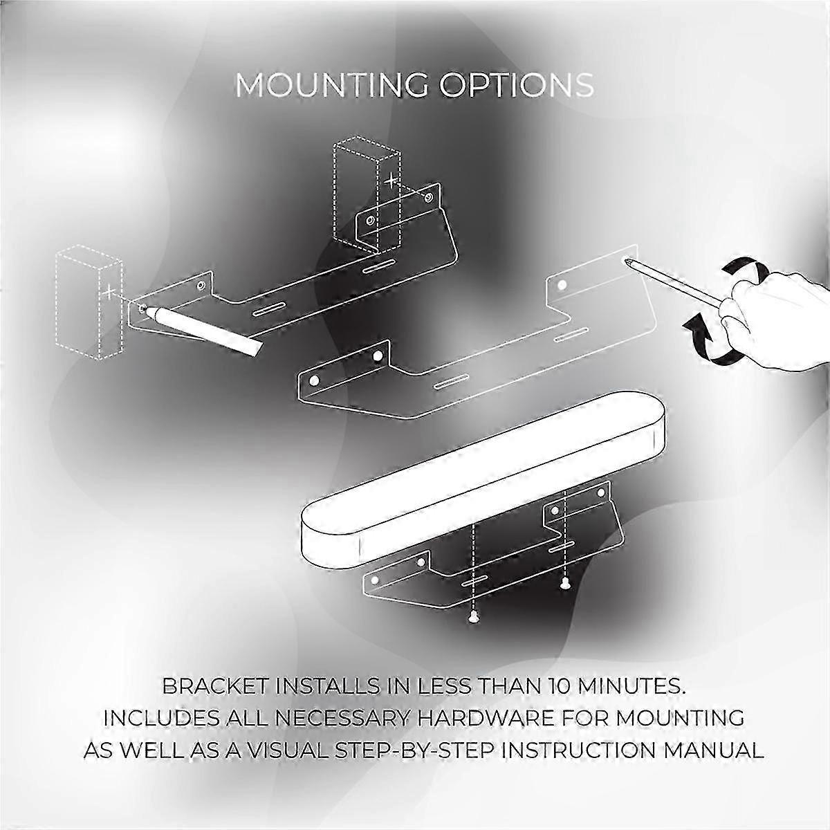 Speaker Wall Mount Bracket Soundbar Wall Mount Strong Load-bearing ...