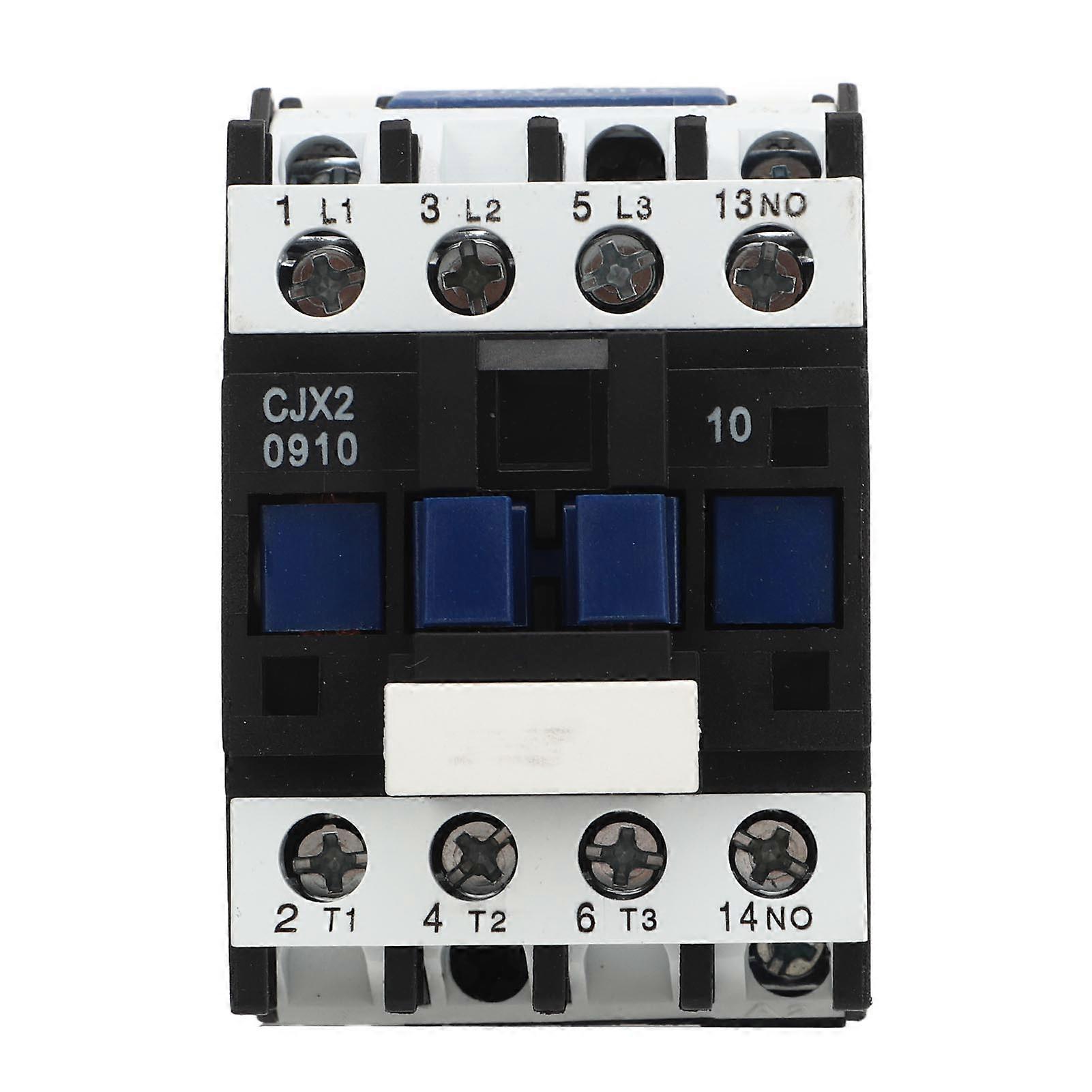 CJX2 0910 Electric Power Contactor 3 Phase Silver Contact with Din Rail Mounting Base for Motor ...