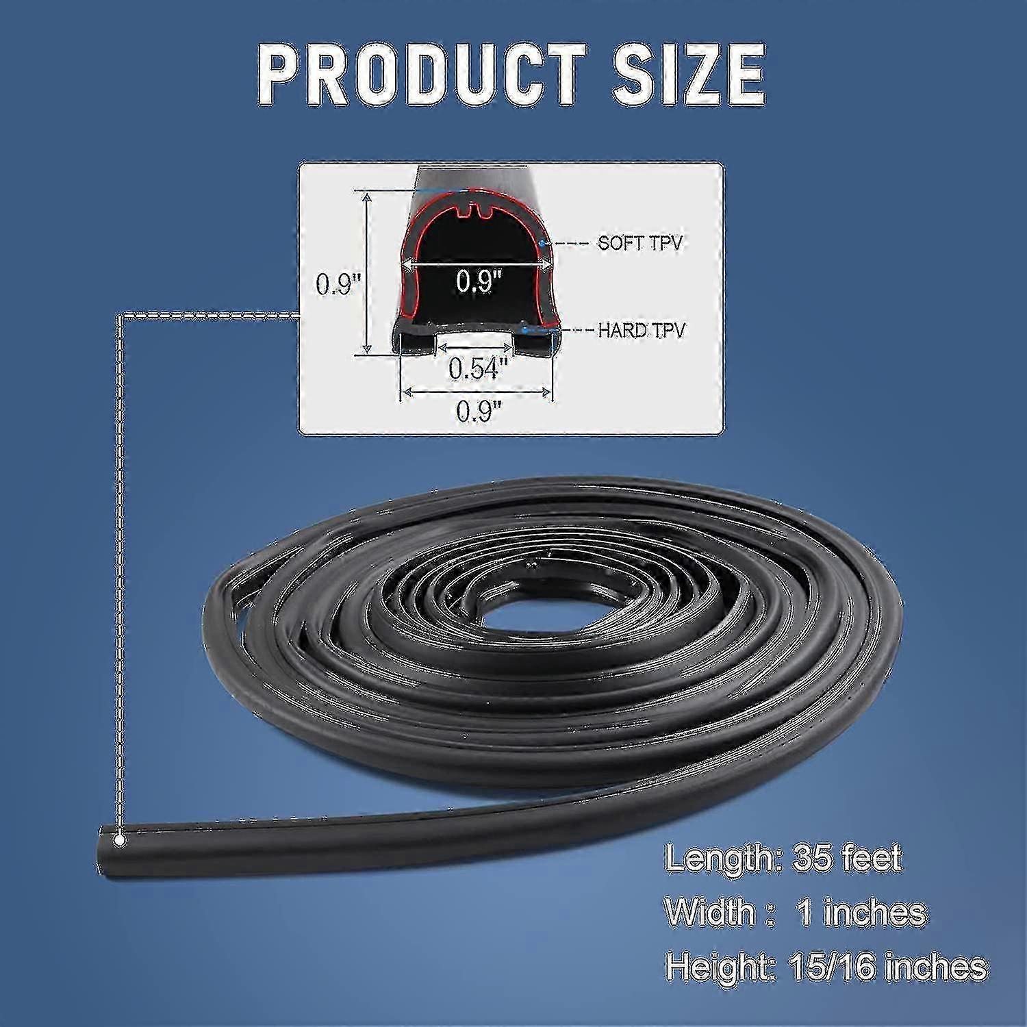 Rv Slide Out D-seal Black Rubber Weatherstrip Exterior Molding Trim 1 ...