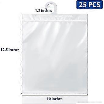 24 Pack Hanging Storage Bags, Large Hook 10 X 12.5-inch Clear Plastic ...